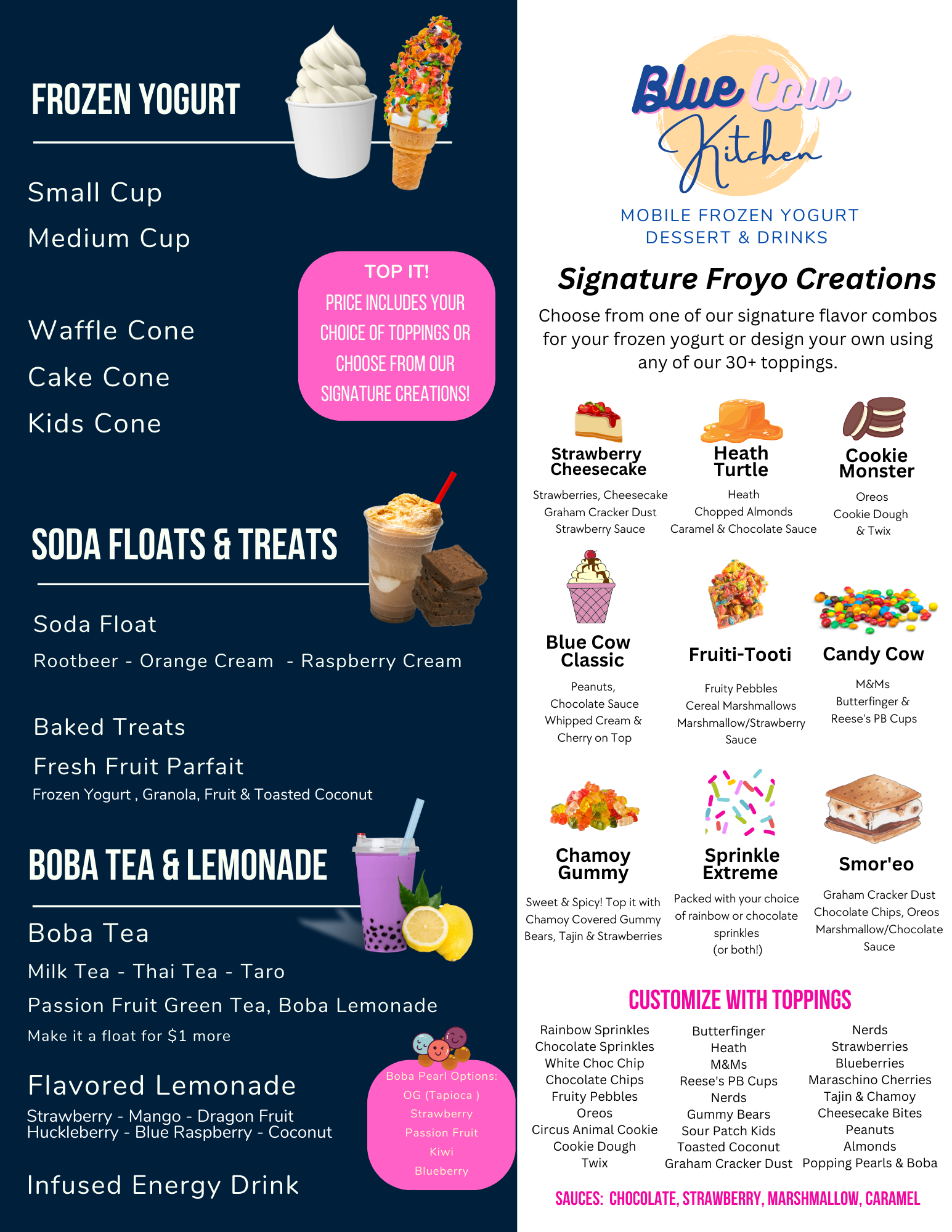 Catering/Food Truck – Blue Cow Frozen Yogurt